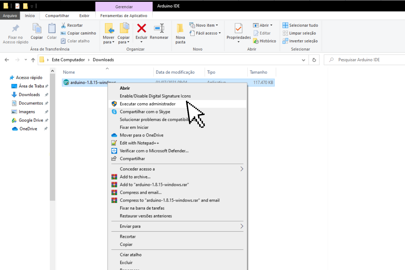 Instalando o Arduino IDE - Blog da Robótica