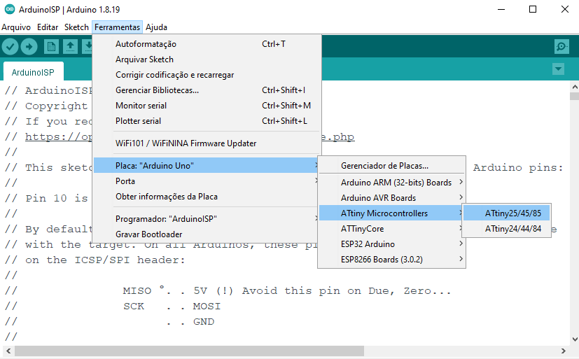 Como gravar o Bootloader para ATtiny85 com Arduino - Blog da Robótica