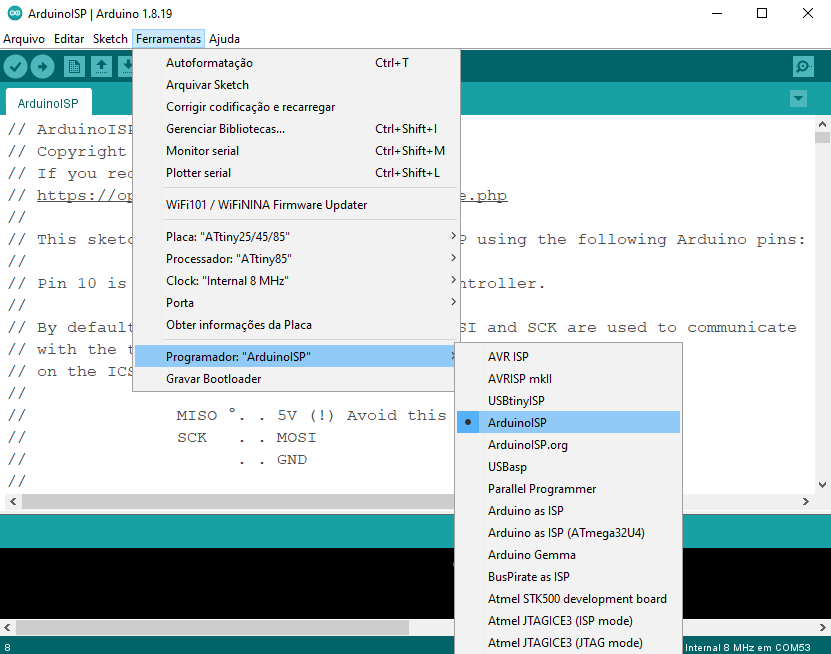 Como gravar o Bootloader para ATtiny85 com Arduino - Blog da Robótica