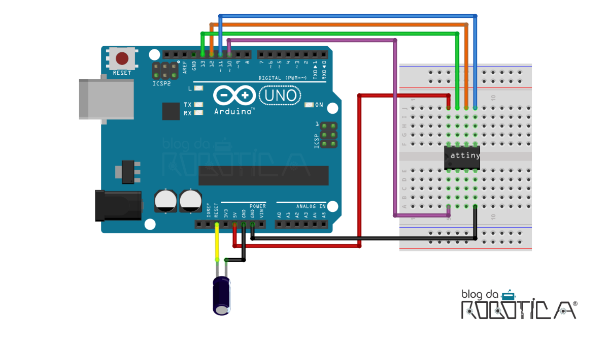 Como gravar o Bootloader para ATtiny85 com Arduino - Blog da Robótica