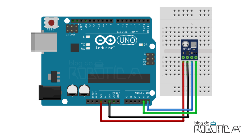 Como utilizar o sensor de pressão atmosférica – Barômetro BMP180 com Arduino - Blog da Robótica