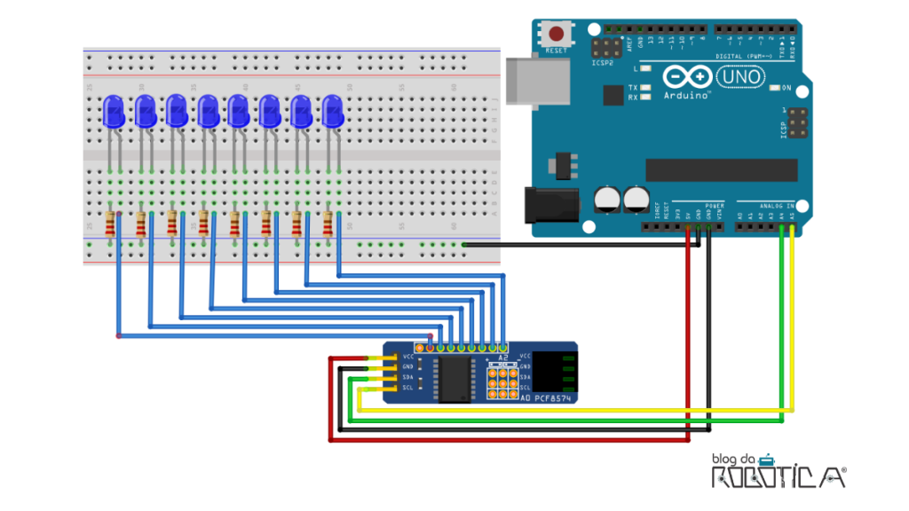 Como utilizar o módulo expansor de portas I2C PCF8574 - Blog da Robótica