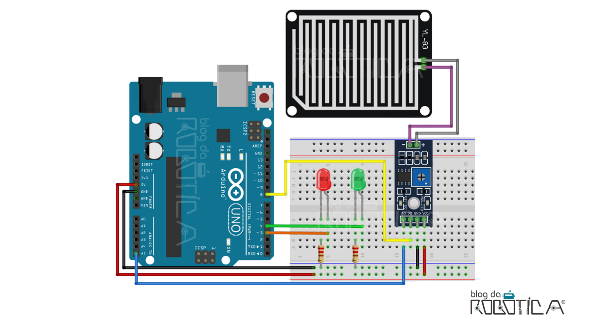 Como utilizar o sensor de chuva com Arduino - Blog da Robótica