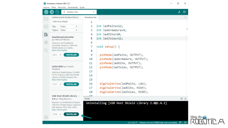 Como utilizar o USB Host Shield com o Arduino Leonardo - Blog da Robótica