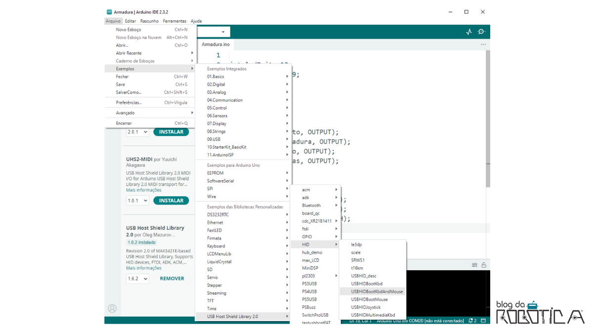 Como utilizar o USB Host Shield com o Arduino Leonardo - Blog da Robótica