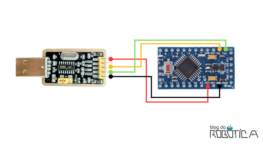 Como programar o Arduino Pro mini com o Módulo CH340 - Blog da Robótica