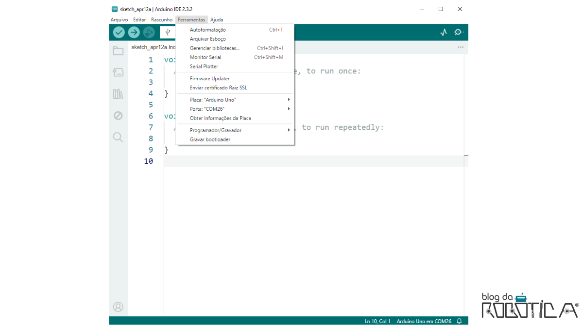 Como programar o Arduino UNO com o Módulo CH340 - Blog da Robótica