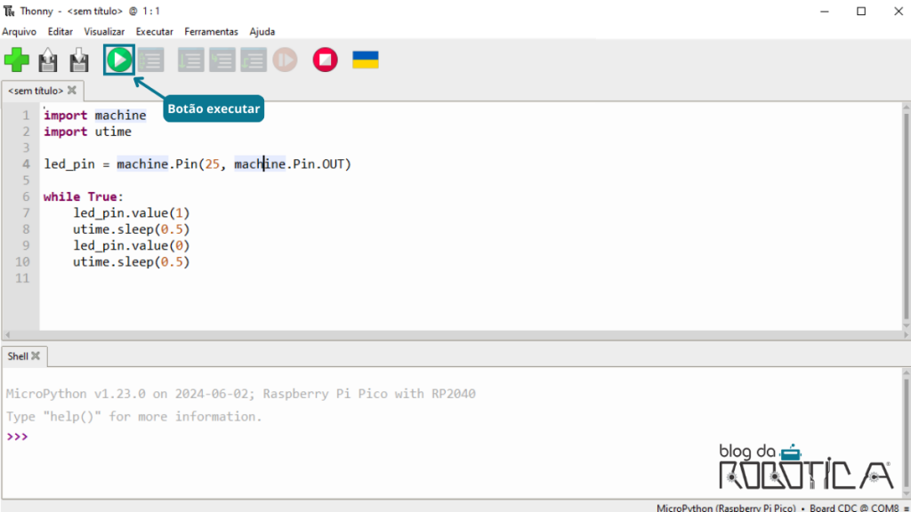 Como programar a Raspberry Pi Pico em Python - Blog da Robótica