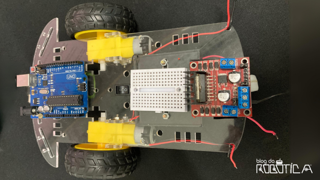 Robô seguidor de linha com Arduino e Kit Chassi 2 rodas 2WD com base de acrílico - Blog da Robótica