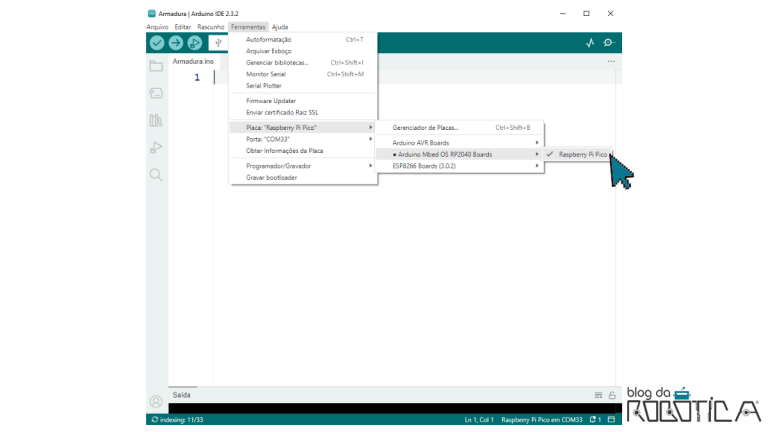 Como programar a Raspberry pi pico no Arduino IDE - Blog da Robótica
